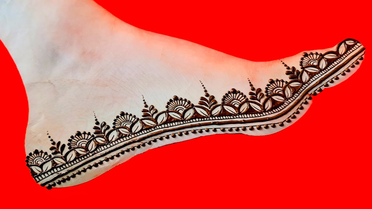 Most beautiful payal mehandi design for legs | legs henna mehndi ...