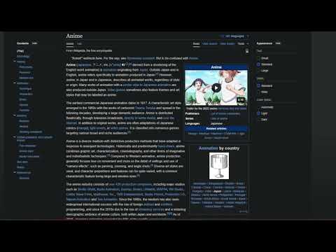 Anime Wiki Info Reading