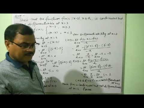 Continuity and differentiability - YouTube