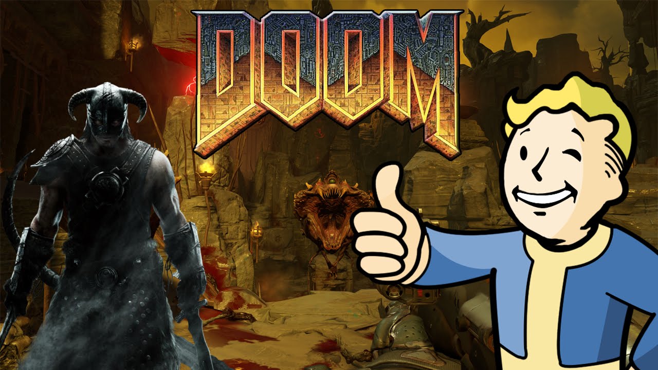 DOOM - FALLOUT & ELDER SCROLLS EASTER EGGS! - YouTube