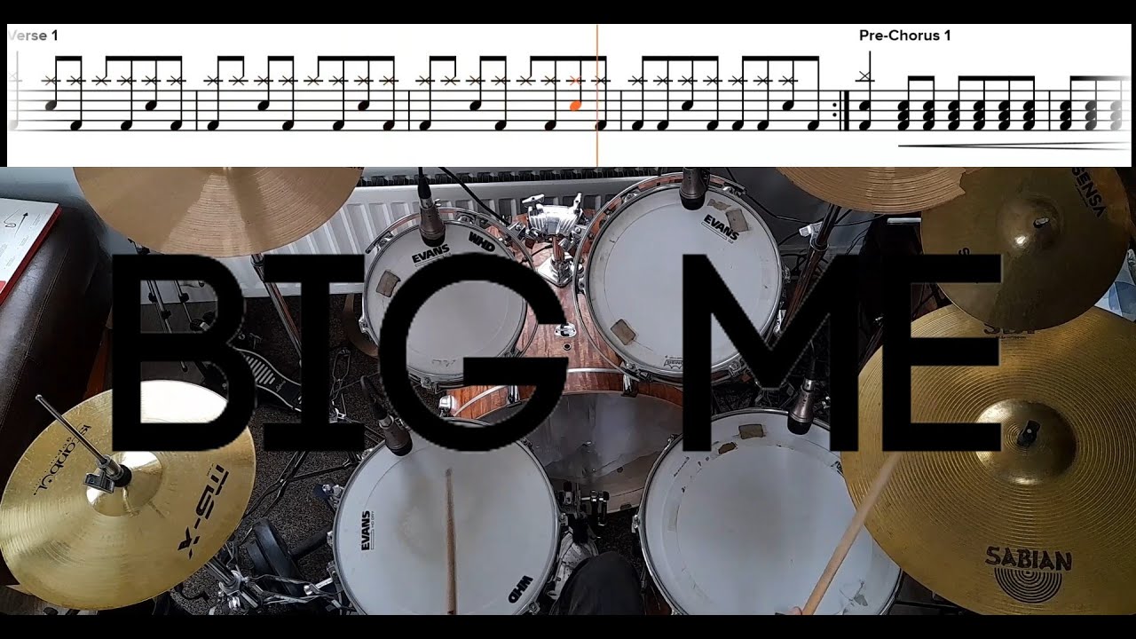 Foo Fighters - Big Me - Drum Cover With TABS - YouTube