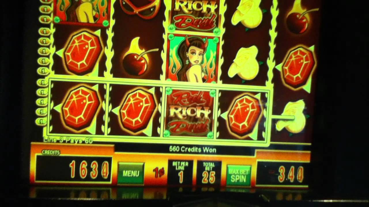 REEL RICH DEVIL Penny Video Slot Machine with RUBY SPINNING STREAK Las ...