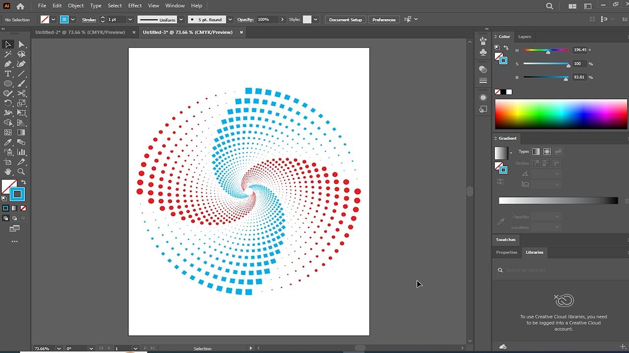 How to create dotted spiral vortex in Adobe Illustrator - YouTube