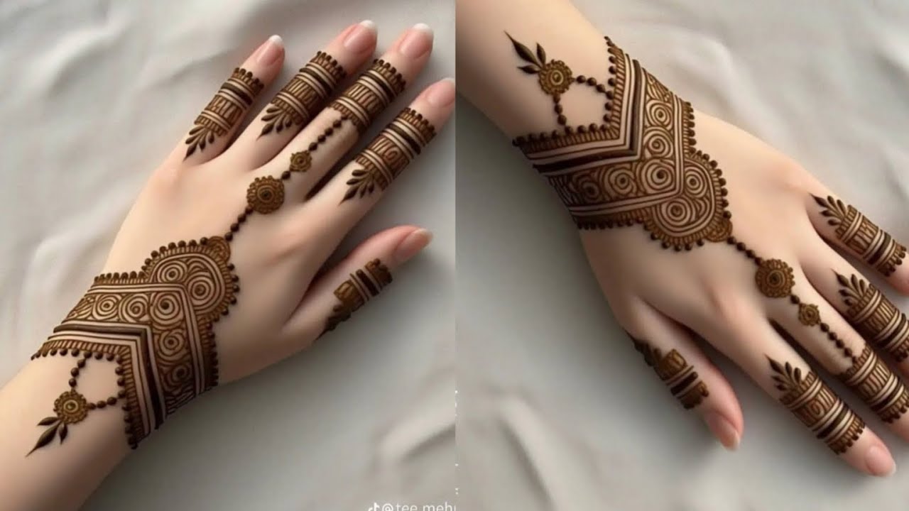 Stylish henna mehndi design 2025 | Easy mehndi design | simple bridal ...