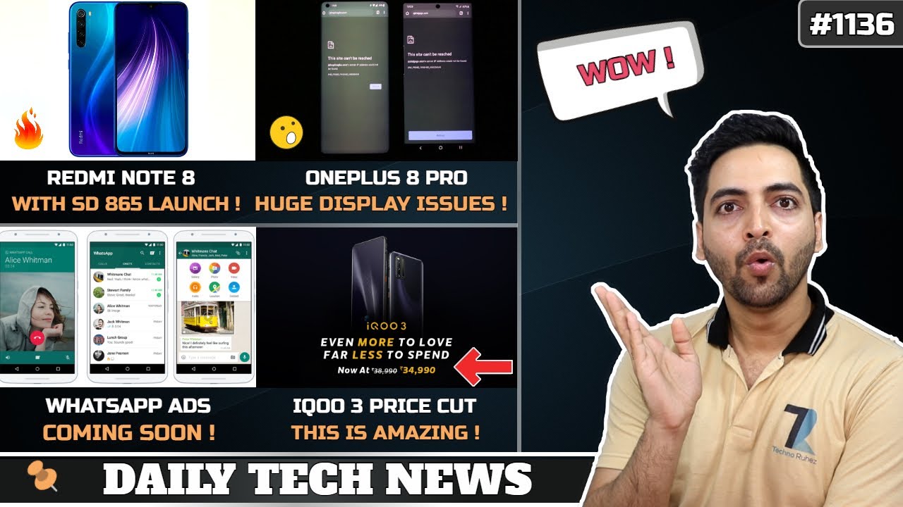 Redmi Note 8 SD 865 Launch,IQOO Neo 3 India Launch,Oneplus 8 Pop Up Box ...