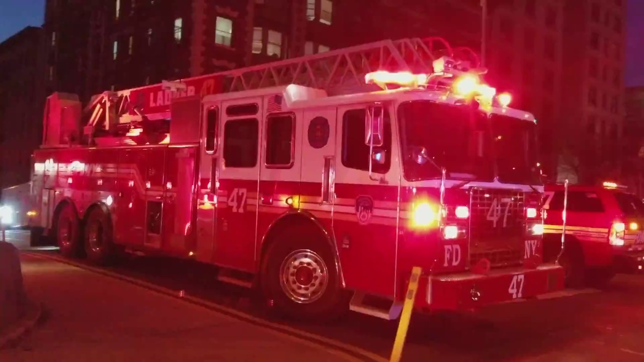Brand New FDNY Ladder 47 On Scene Of A 6th Alarm Fire In Manhattan, New ...