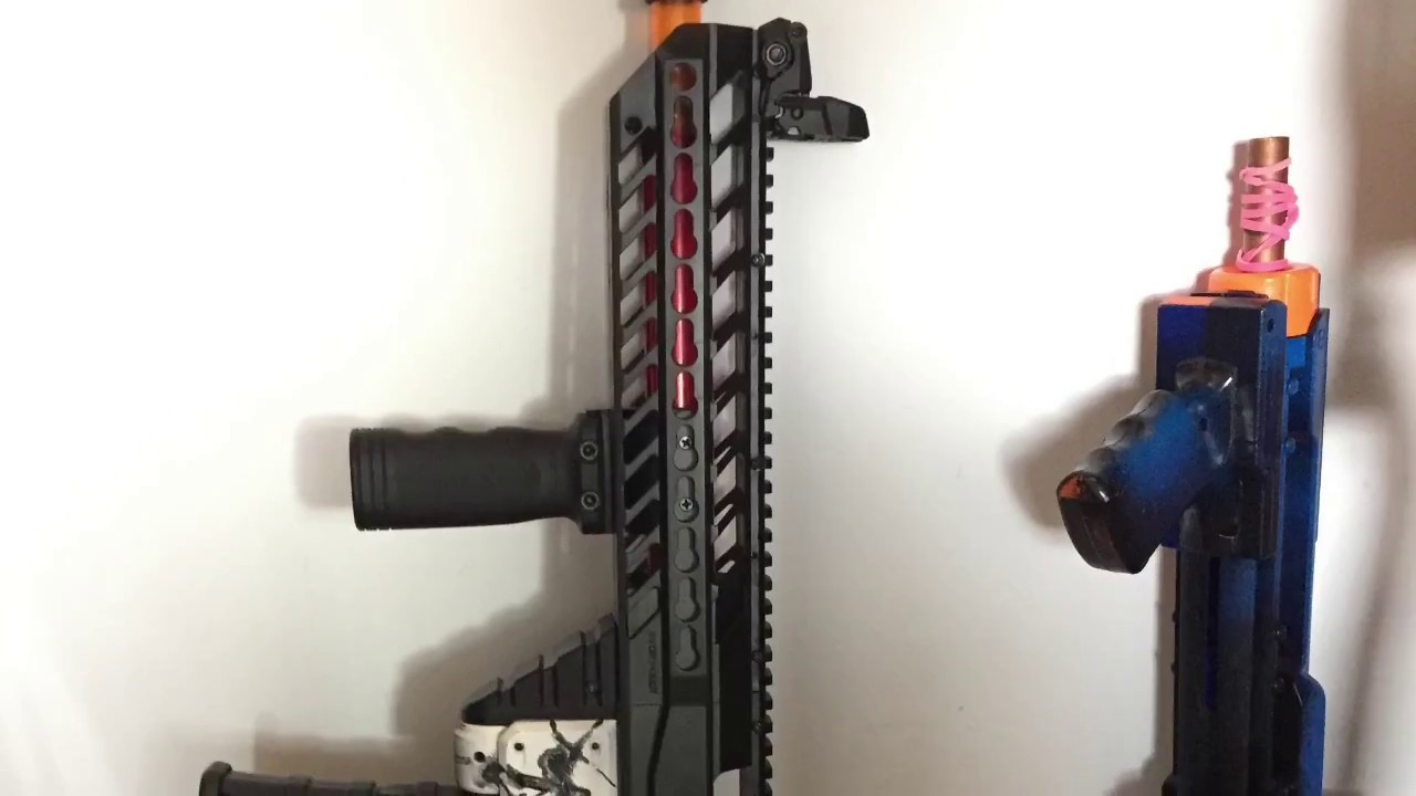 Nerf retaliator worker pump grip mod overview - YouTube