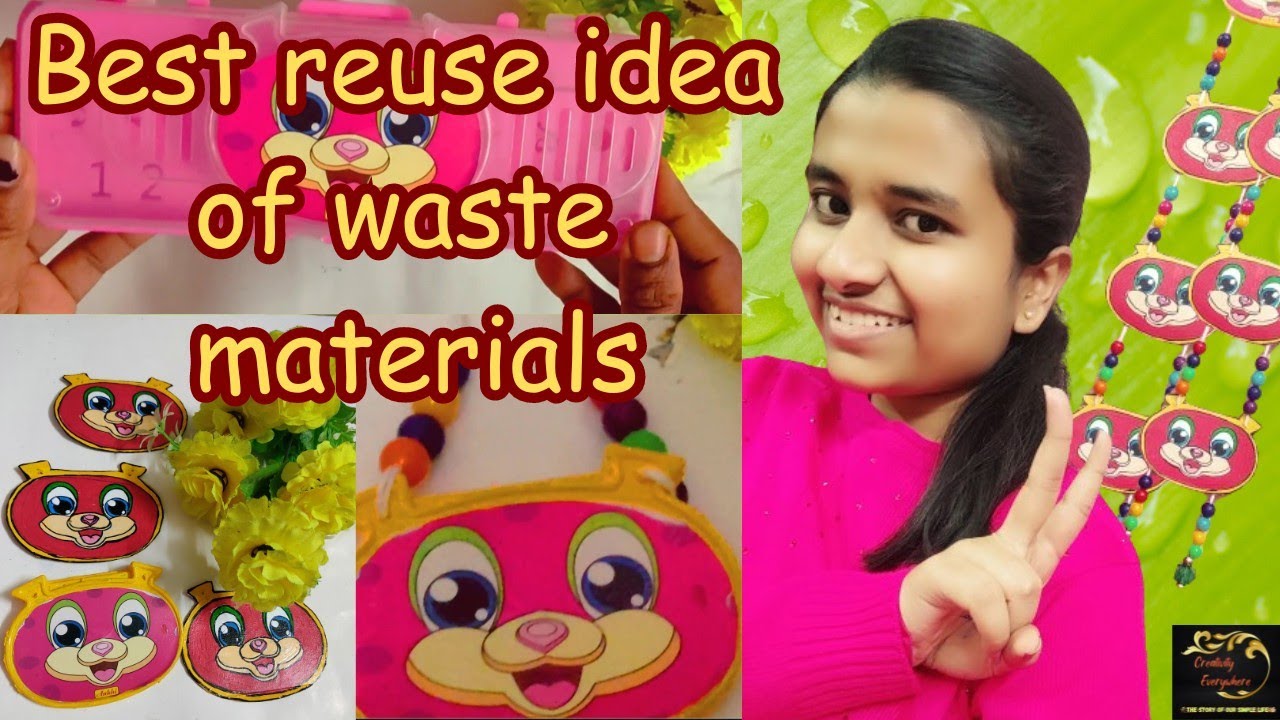 How to make a cute wall hanging using waste materials #Best_DIY_Ideas # ...