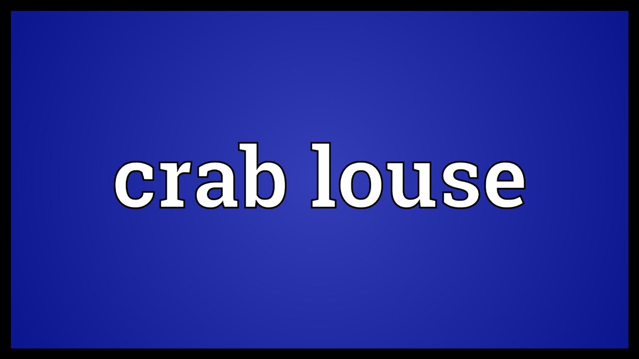 Crab louse Meaning - YouTube
