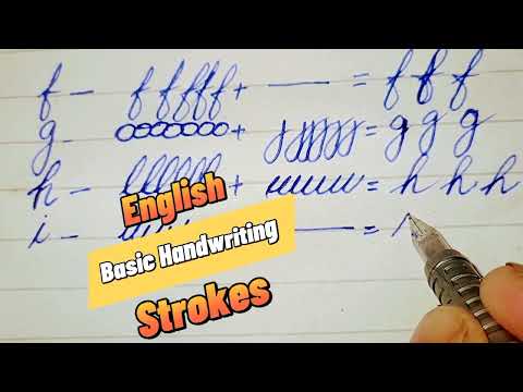 2 Basic Handwriting Strocks (f-o) - YouTube
