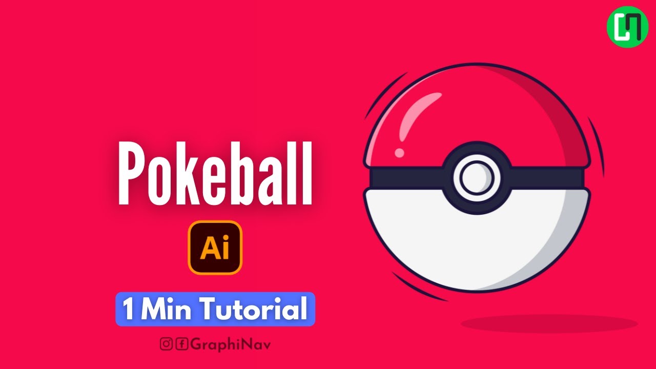 How to draw a Pokeball in adobe illustrator | Pokemon Pokeball - YouTube
