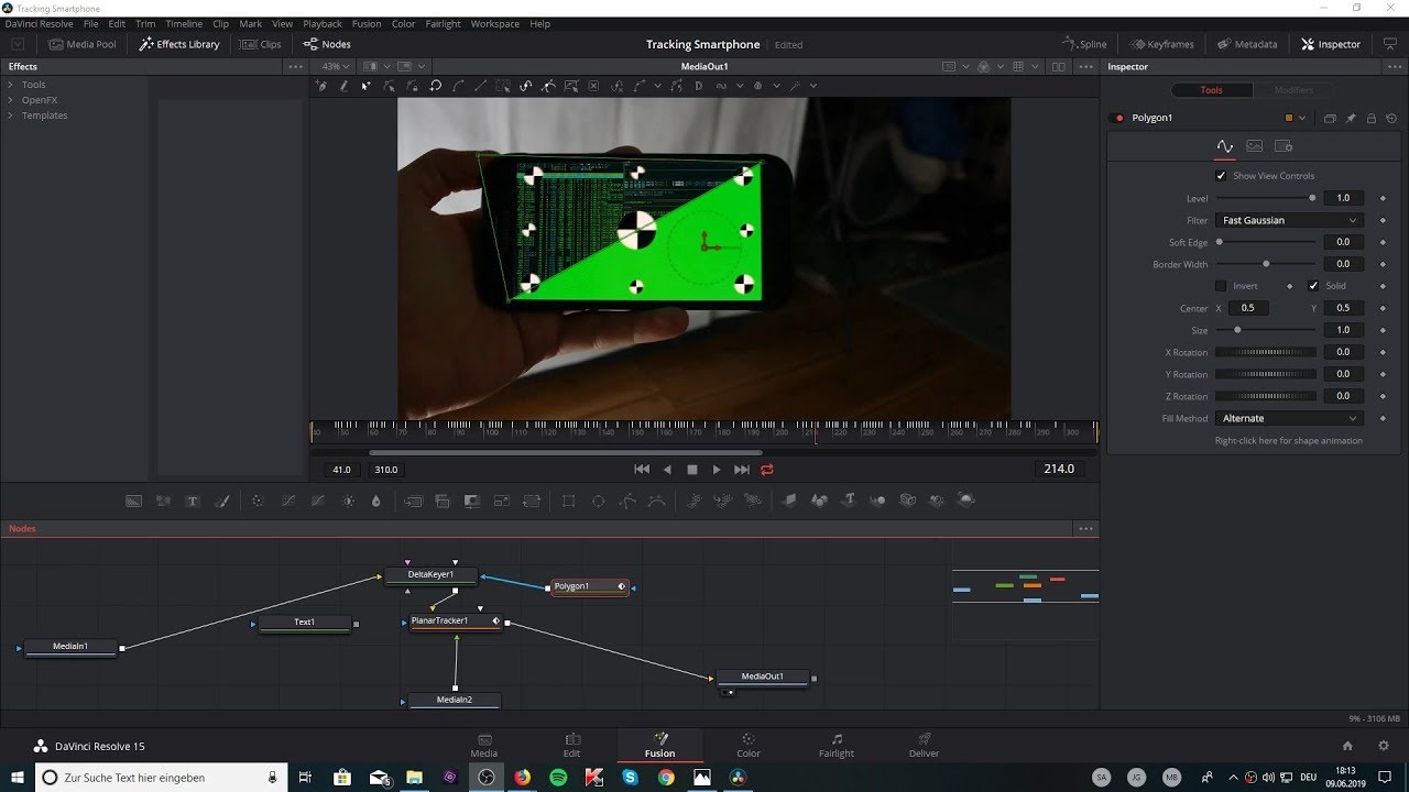 3D Text Tracking/Bildschirm Tracken mit Planar Tracker bei Davinci Resolve - YouTube