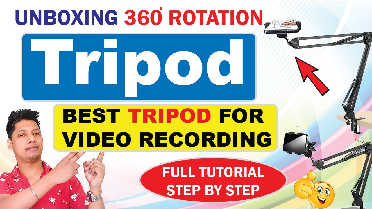 unboxing 360 rotation tripod | overhead tripod for phone | best budget ...