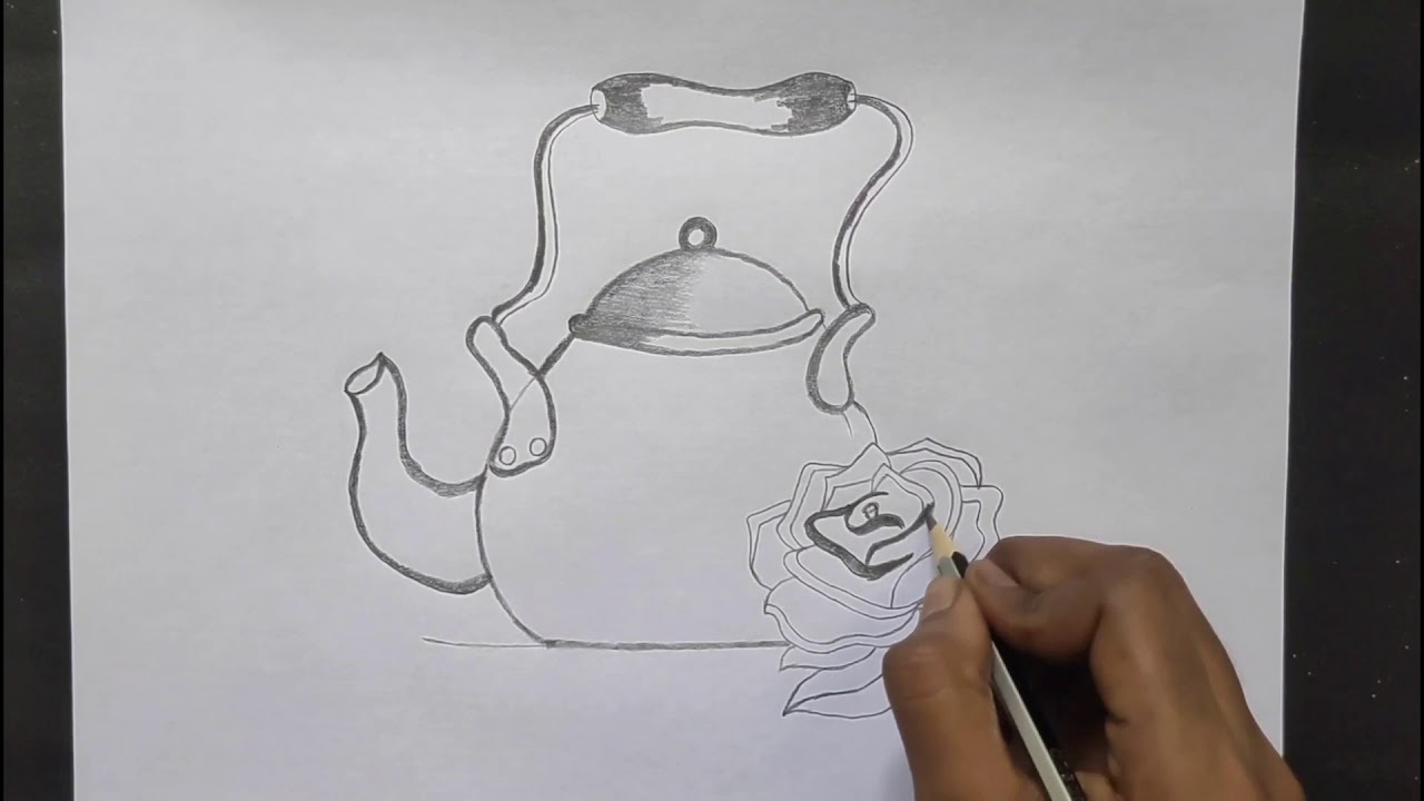 HOW TO DRAW A KETTLE - YouTube