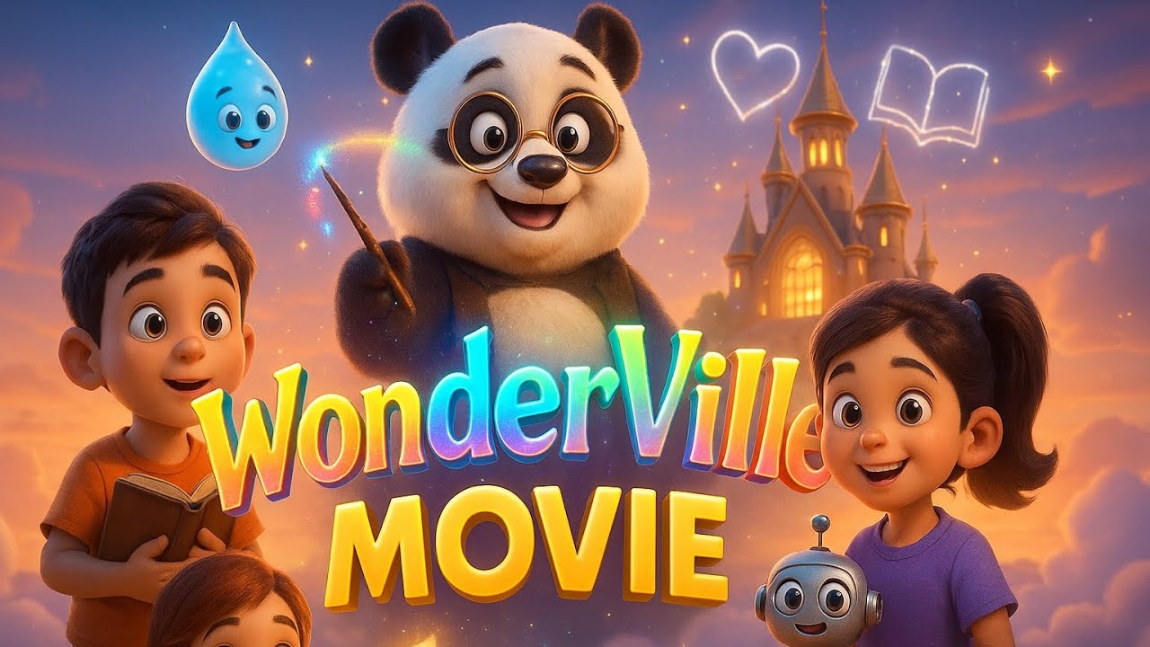 A magical adventure with kids, panda, and a robot in the enchanting ...