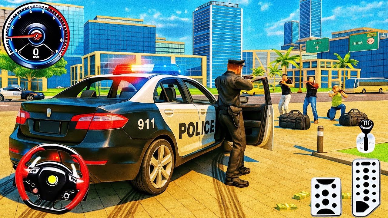 🚔Police Car Chase Simulator 3D Game - Real Cop Cars Driving Driving ...