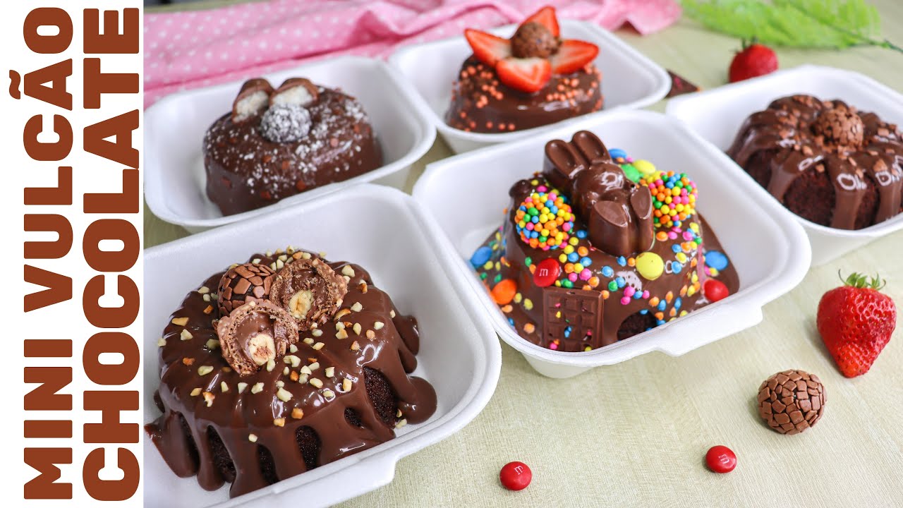 VENDA ESTES BOLOS TODOS OS DIAS! | Cinco sabores de bolo mini vulcão ...