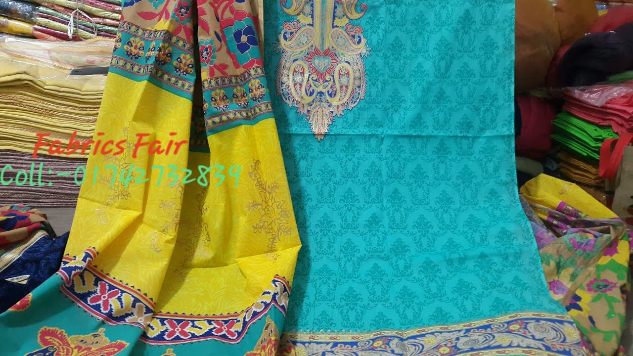 #Fabrics_Fair The rubber print design has some beautiful three-piece ...