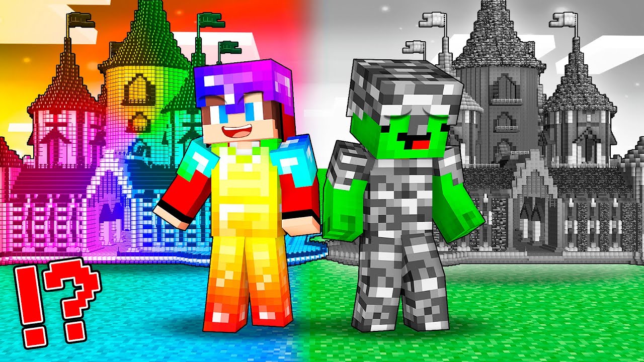 Mikey BEDROCK King vs JJ Rainbow King Survival Battle in Minecraft ...