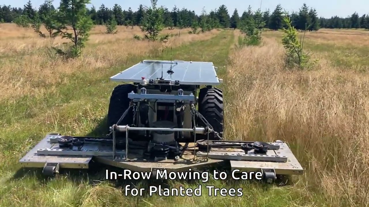 Tree Nursery Autonomous Mowing with the Land Care Robot - YouTube
