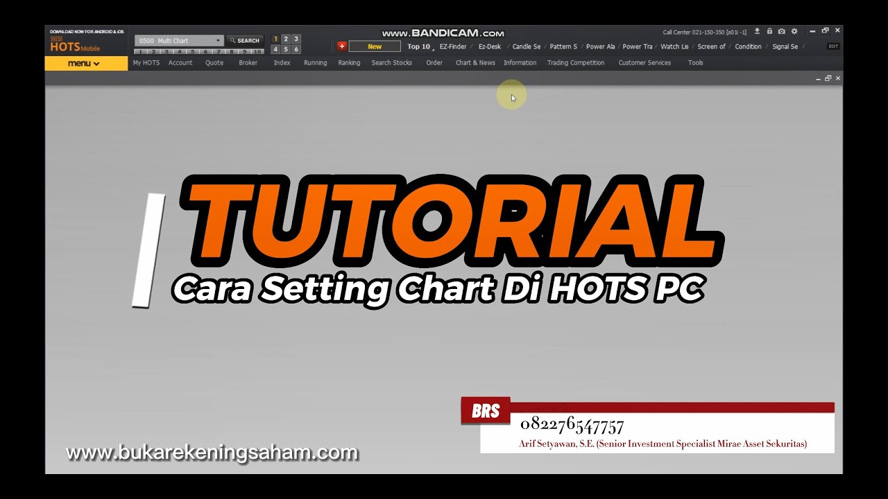 Cara Setting Chart HOTS Mirae Asset Sekuritas - YouTube