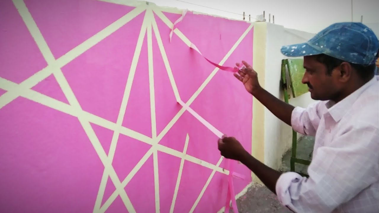 Distemper Tapeing Wall Design Work In JALNA - YouTube