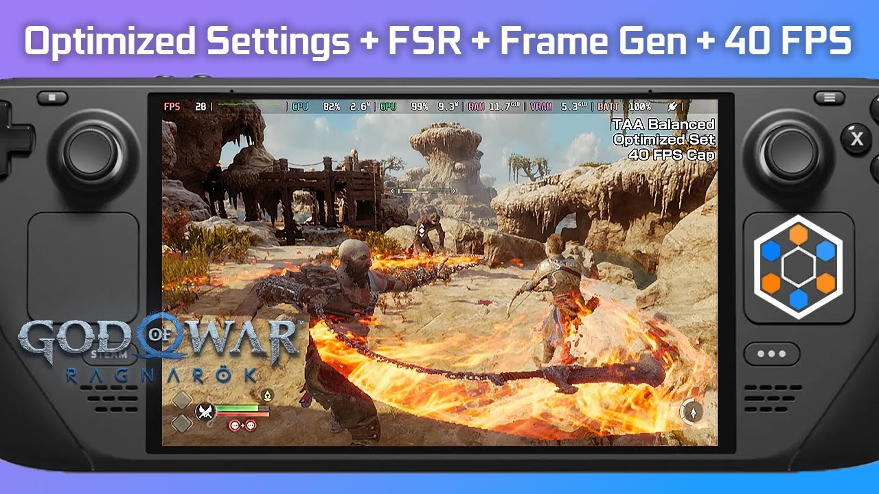 Steam Deck GOD Of War Ragnarok Optimized Settings - FSR - Frame Gen ...
