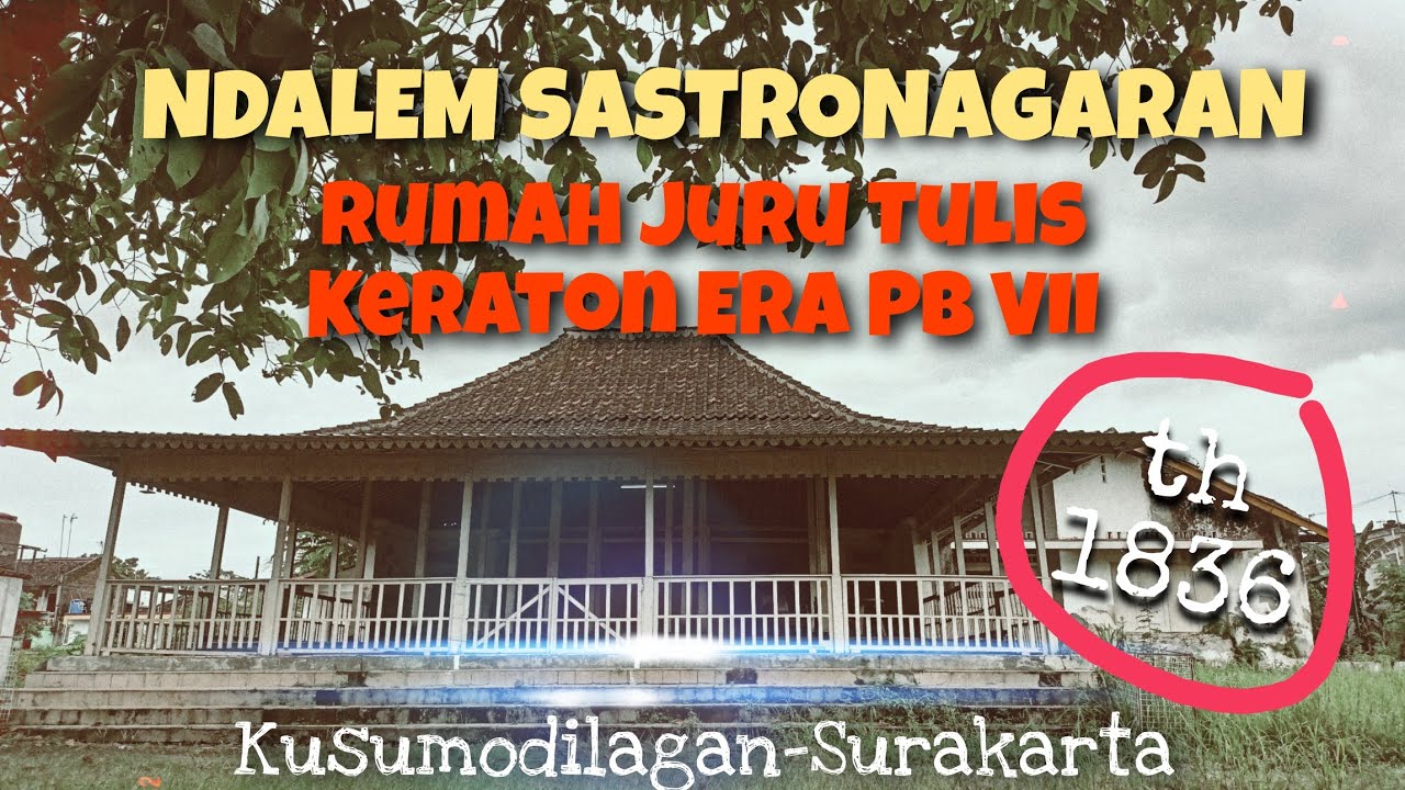 @historyofjava Ndalem SASTRONAGARAN th 1836, rumah juru tulis keraton ...