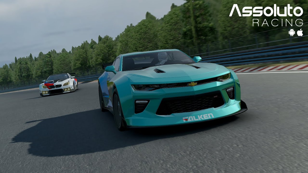 Assoluto Racing Falken Camaro vs M6 Race Car - YouTube