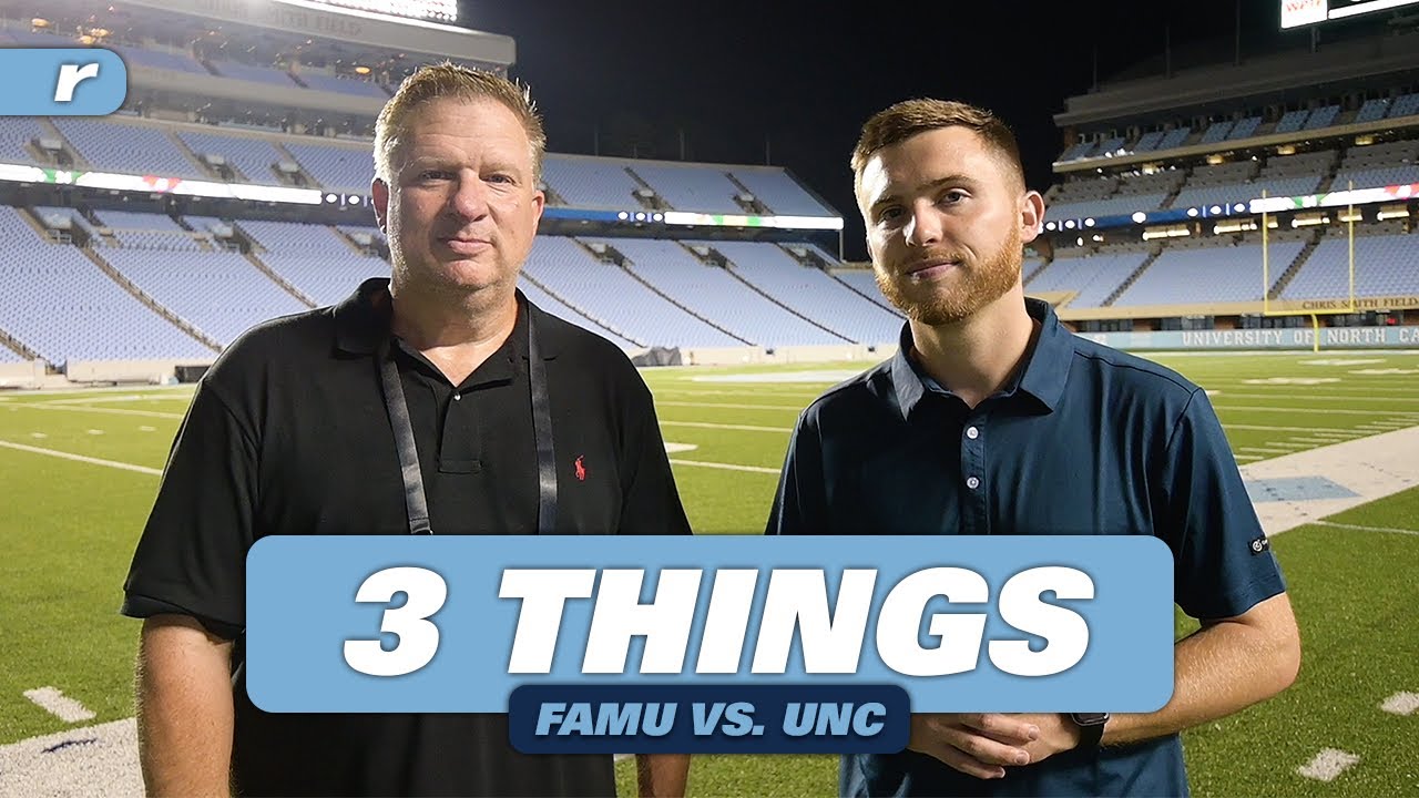 3 Things | Drake Maye, Omarion Hampton Lead UNC Past FAMU - YouTube