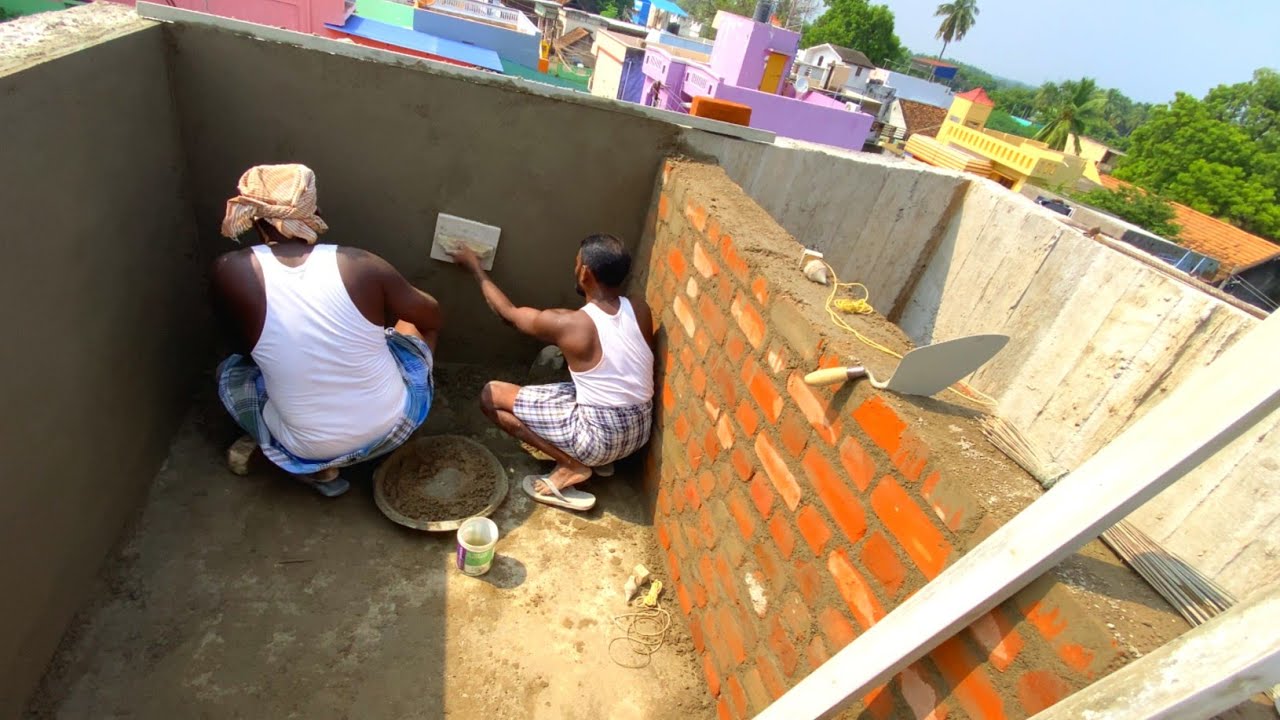 Overhead Water Tank Plastering Techniques-Amazing with 31x33 Size 1BHK ...