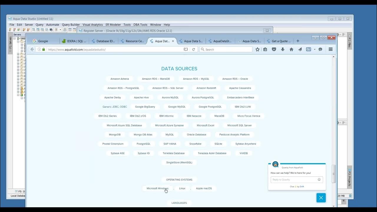 Universal Database IDE Aqua Data Studio - YouTube