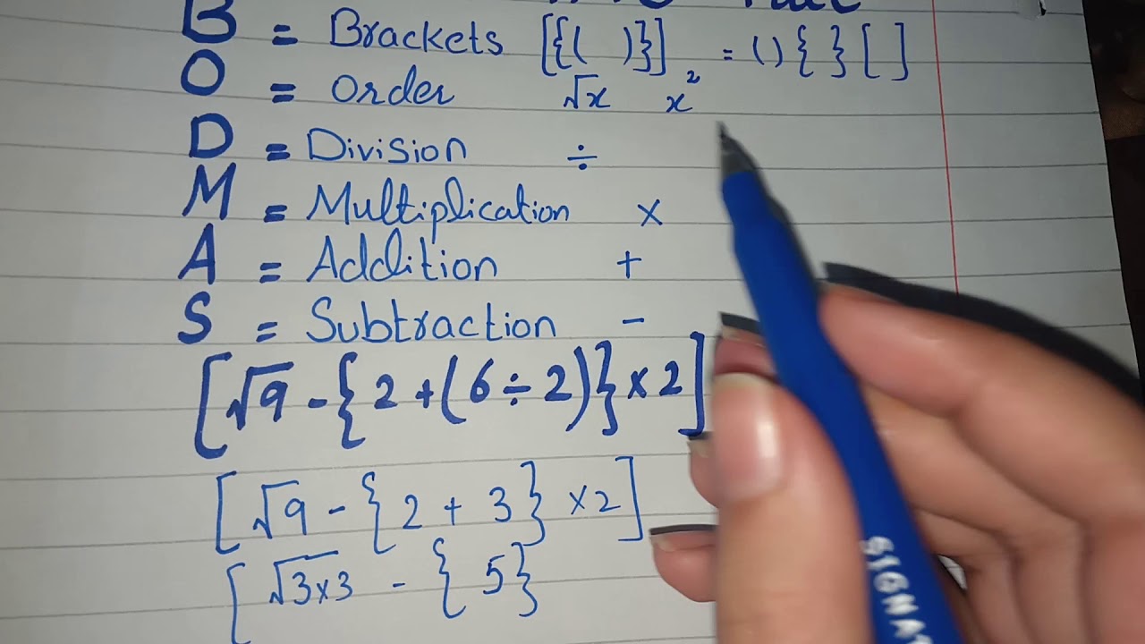 BODMAS rule in Urdu, BODMAS rule Explained - YouTube
