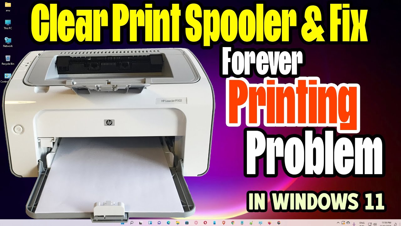 How To Clear Print Spooler And Fix Forever Printing Problem in Windows ...