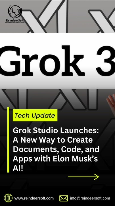 🚀Grok Studio Launches: A New Way to Create Documents, Code, and Apps with Elon Musk’s AI#grok ...
