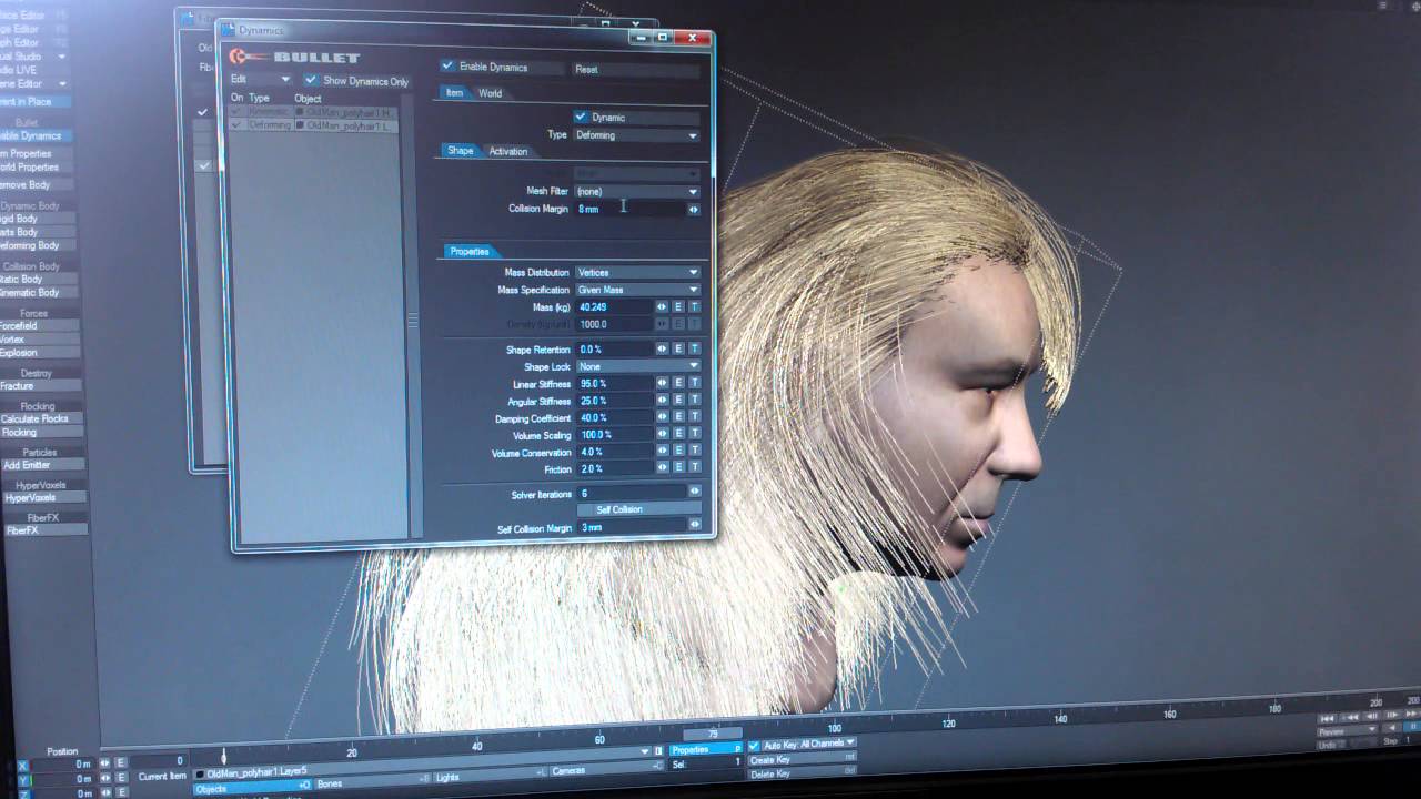 Lightwave 11.5 Fiber FX Teil 3 Animated Long Hair Guides with Bullet Engine - YouTube