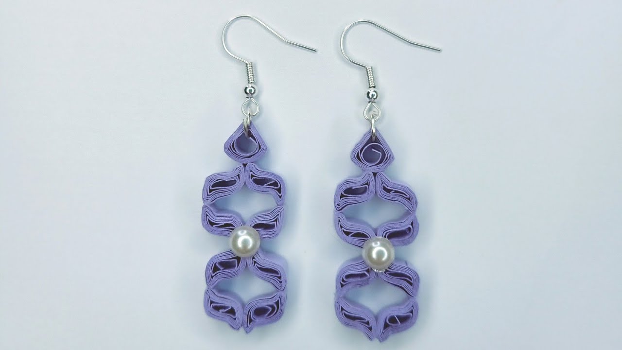 Paper Quilling Earrings | How To Make Paper Quilling Earrings Tutorial ...