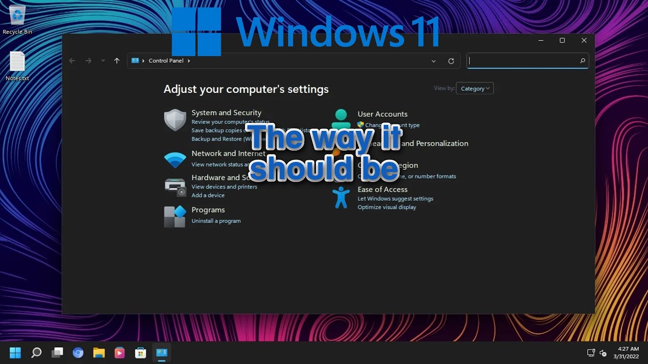 Rectify11: The way Windows 11 should of be. - YouTube