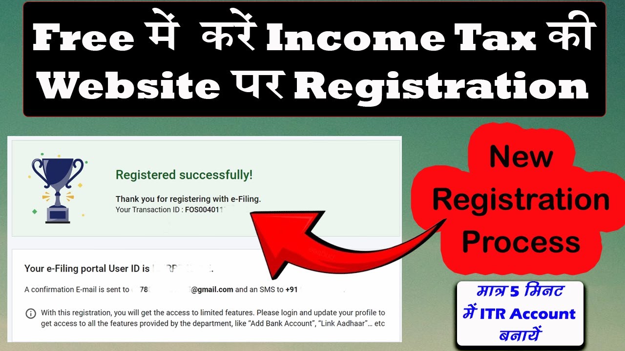 How to Register on Income Tax Web Site | Income Tax Registration | ITR ...