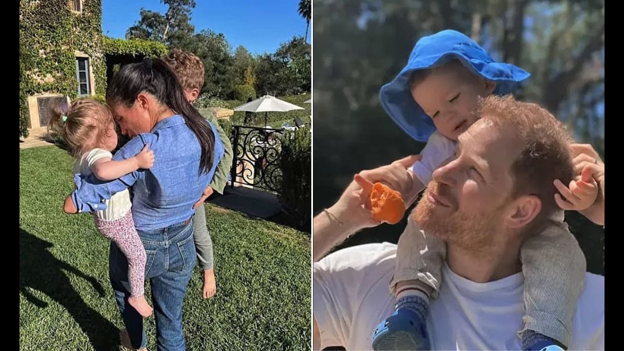 Rare footage of Archie and Lilibet having fun at home - YouTube