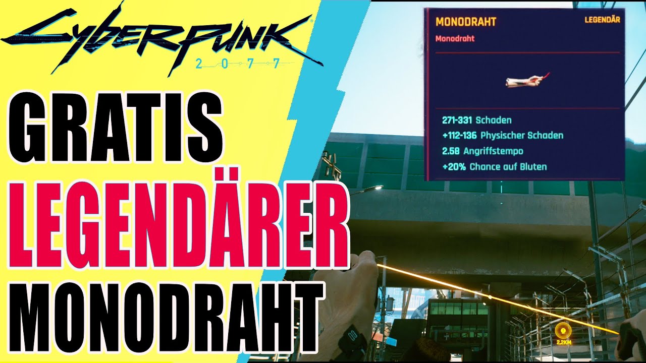 Cyberpunk 2077 Guide - GRATIS - Legendärer Monodraht - Monowire ...
