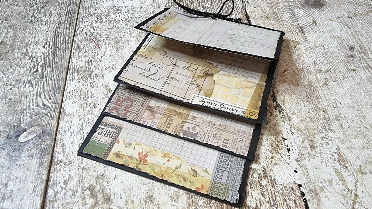 Simple Waterfall Pockets - Tim Holtz Journal Project - YouTube