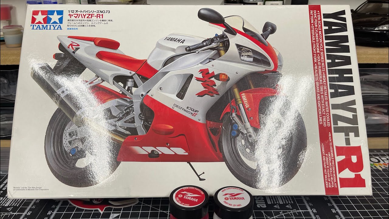 Tamiya Yamaha YZF-R1 Build Part 2 - YouTube