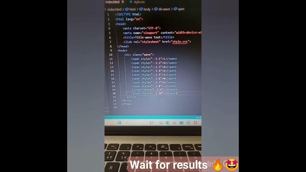 Text Animation Effect Using Html Css Html Css Viral Youtube