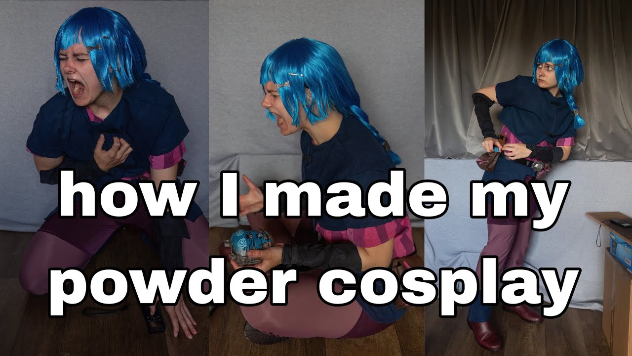 how I made my powder cosplay from arcane league of legends diy - YouTube