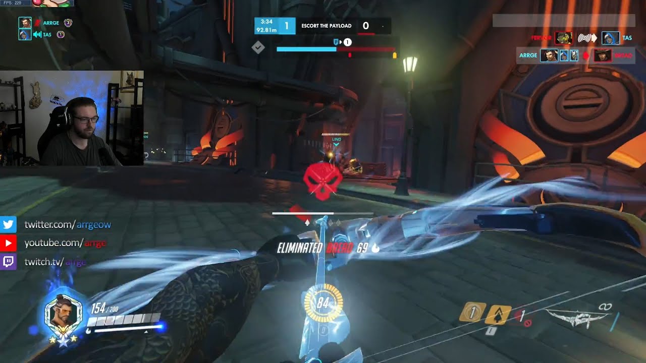 ARRGE HANZO GAMEPLAY OVERWACTH SEASON 36 - YouTube