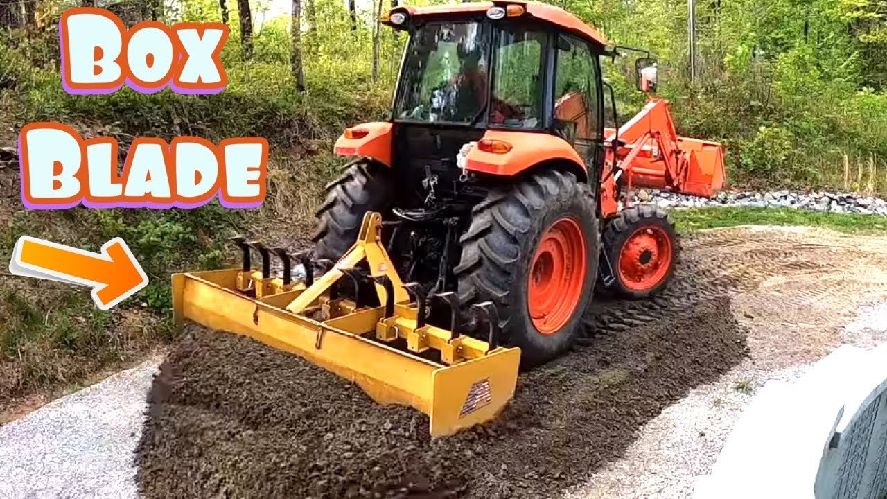 GRADING BASICS-HOW TO CROWN A GRAVEL DRIVEWAY WITH TRACTOR AND BOX ...