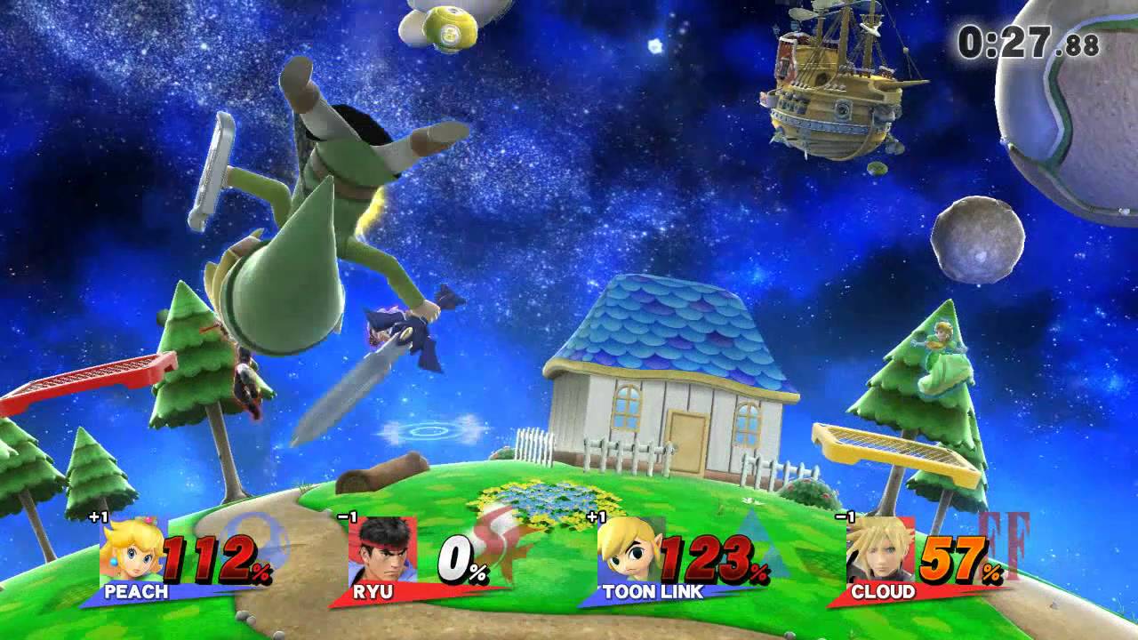 Peach (Sneej) & Toon Link vs. Ryu & Cloud | Smash 4 | Doubles | For Fun ...