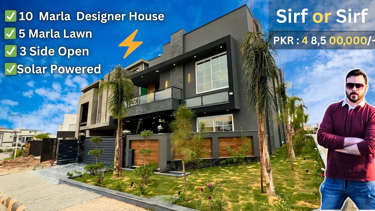 Luxury 10 Marla 3-Side Open House with 5 Marla Lawn | 5 Beds | 2 ...