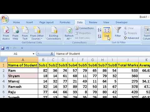 Sorting on Colour basis in Microsoft Excel@COMPUTEREXCELSOLUTION - YouTube